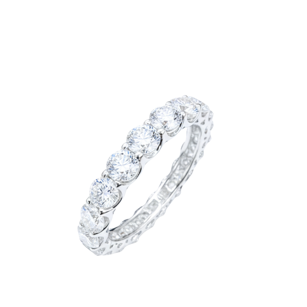 TDG 10K White Gold Lab-Grown Diamond Full Eternity Ring – The Diamond ...
